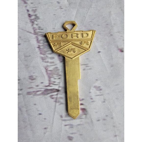 Ford | Accessories | Vintage Uncut Ford Car Key Style Gold Tone | Poshmark